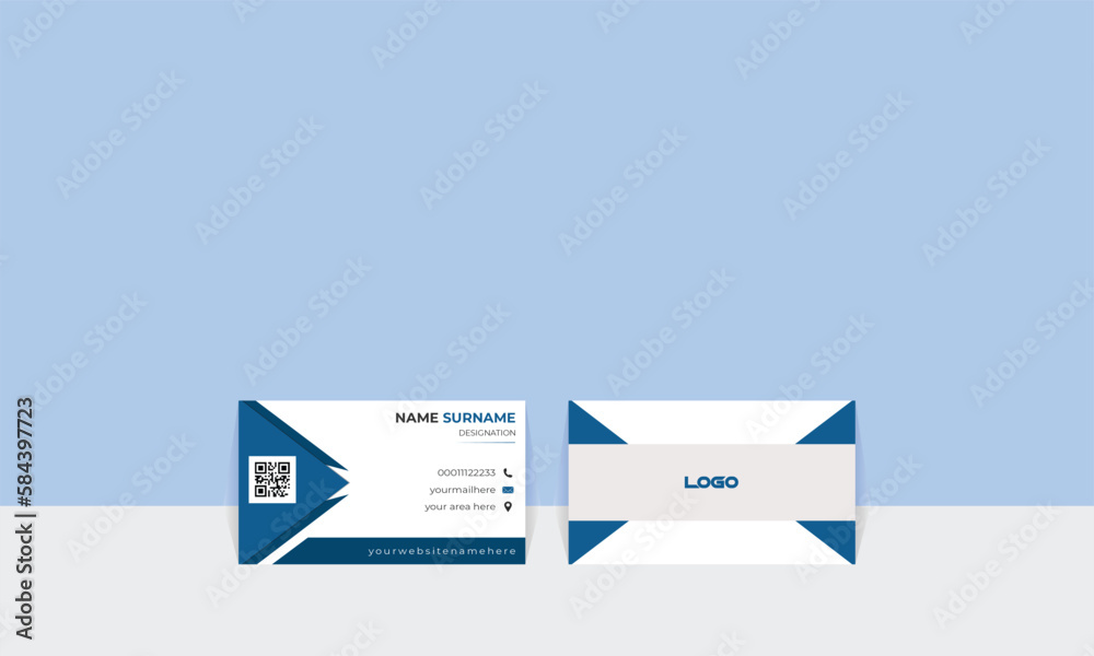 Double sided creative business card. New visiting card design with ...