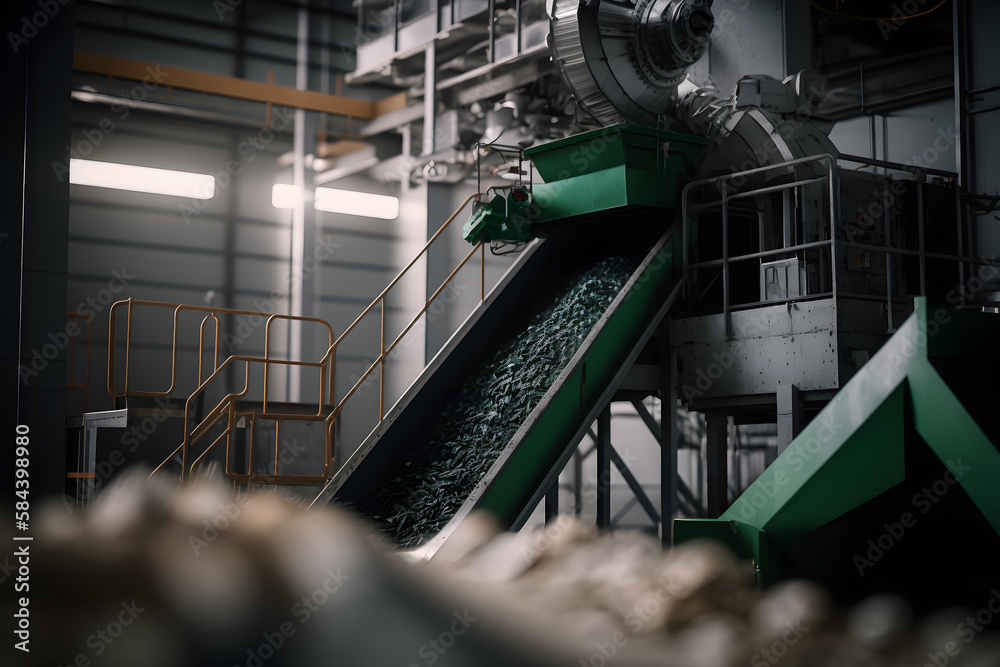 Industry Plant for sorting and processing plastic and paper waste ...