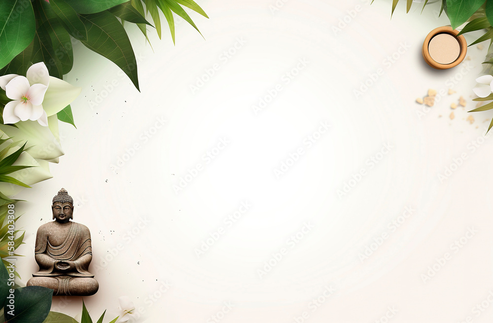 Generative AI illustration of Japanese zen theme background Stock ...