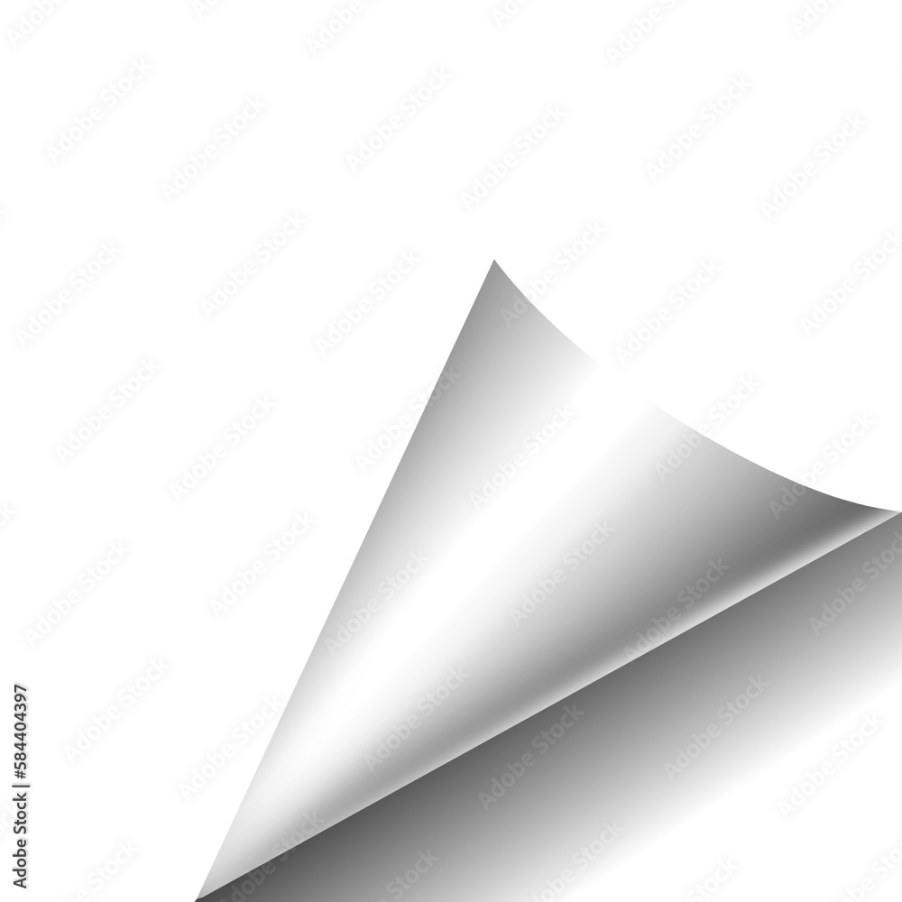 Silver page corner, page corner png, folded paper, bookmark clipart ...