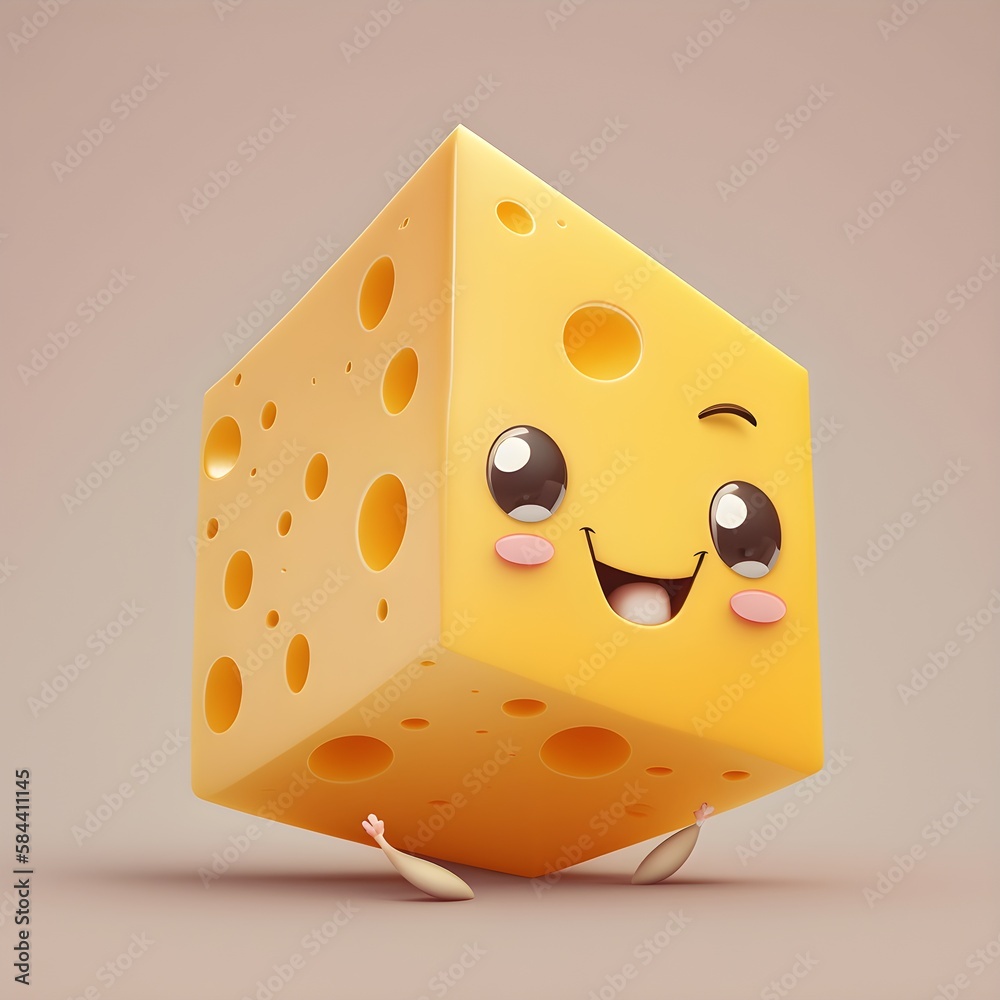 "Cute and Cheesy: Kawaii Cheese to Melt Your Heart" | Generative AI ...