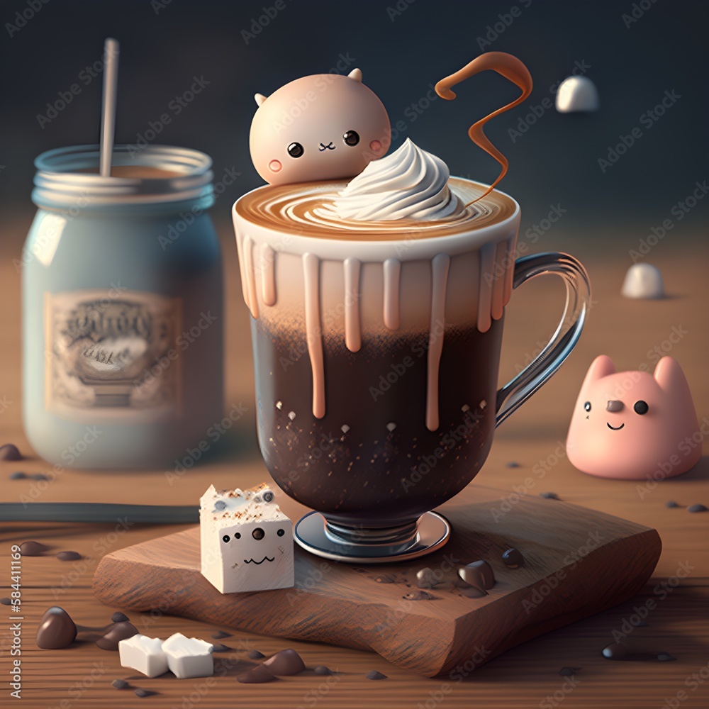"Perk Up with Kawaii Coffee: A Cute Caffeine Fix" | Generative AI ...