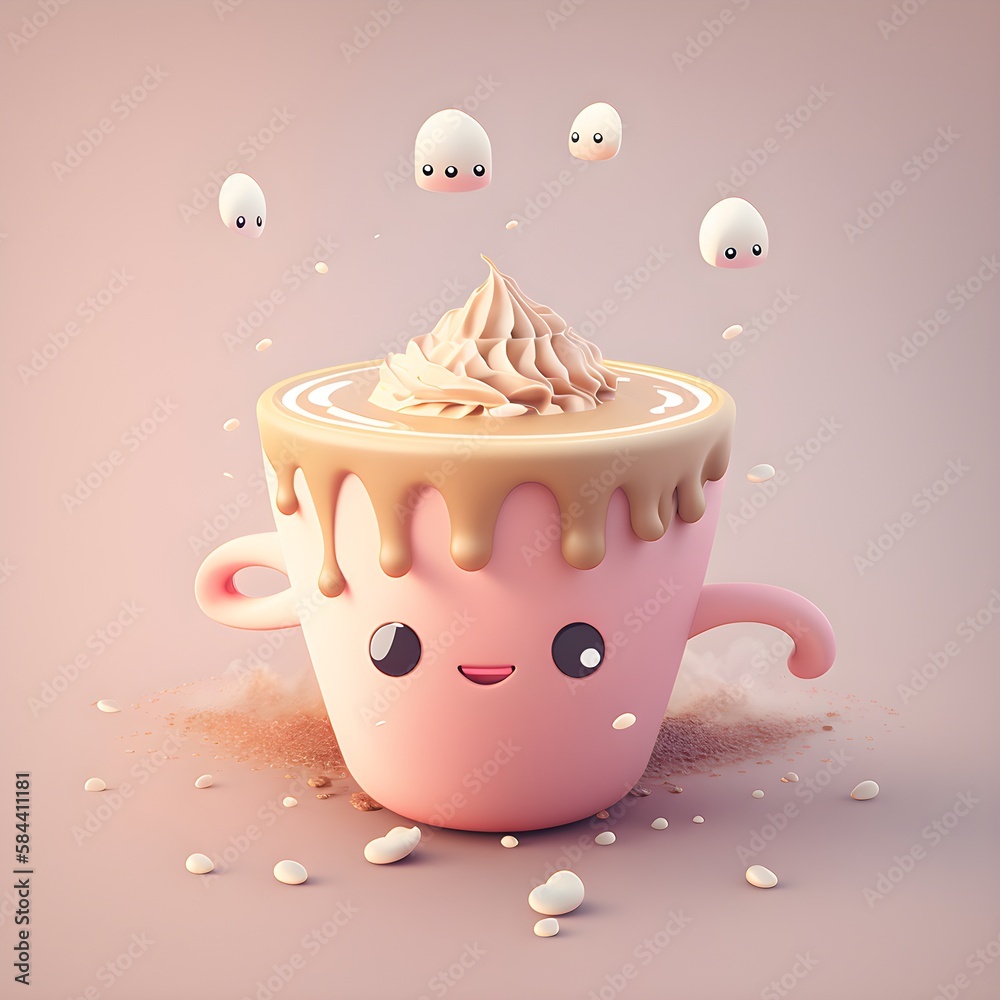 "Perk Up with Kawaii Coffee: A Cute Caffeine Fix" | Generative AI ...