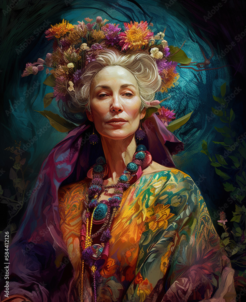 Shaman, goddess of Earth and Motherhood, deep connection to nature and ...