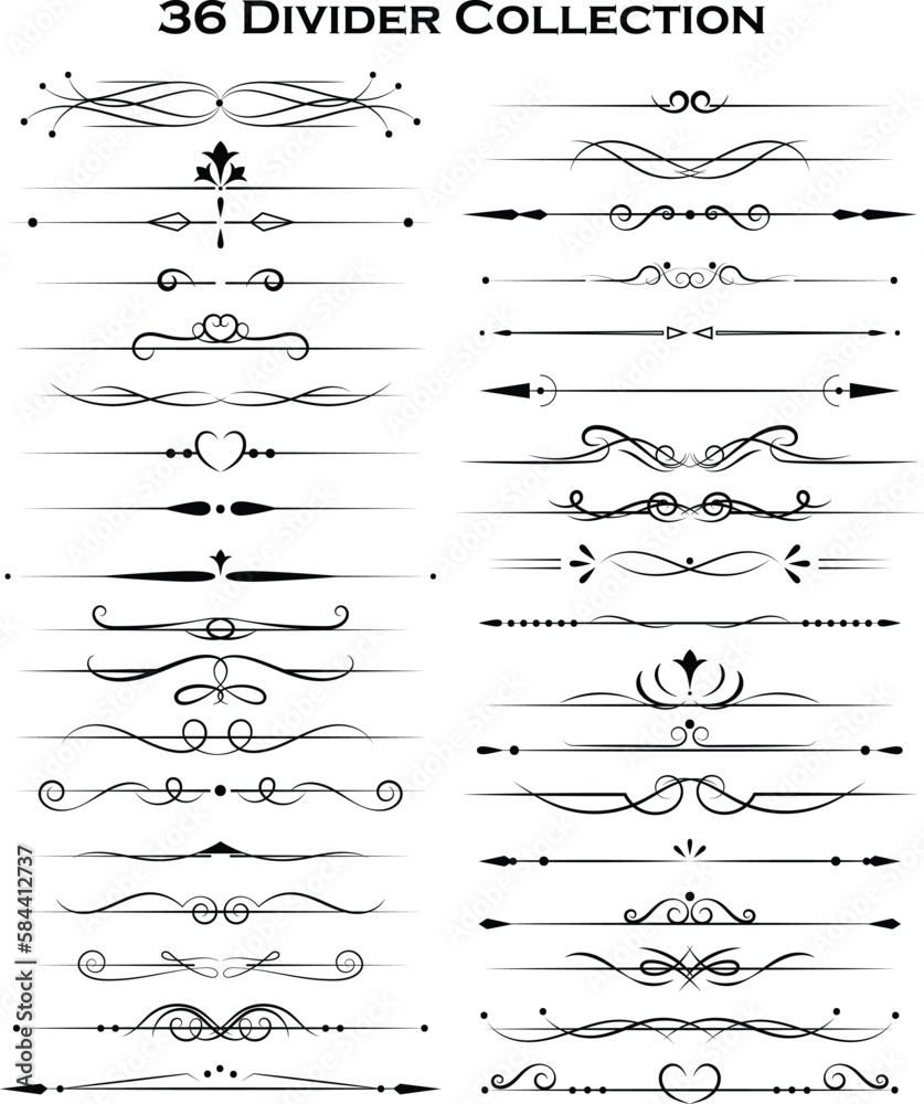 divider border vector design collection 08 Stock Vector | Adobe Stock