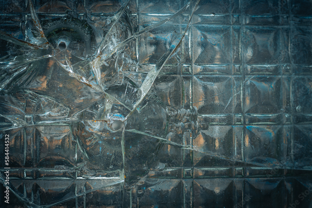 The glass window was shot. A hole in the glass, it was shot from a ...