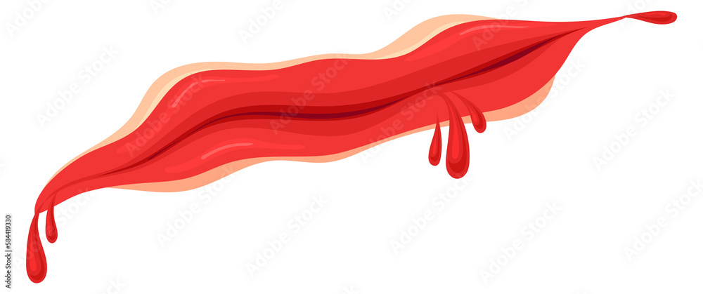 Bloody cut. Bleeding wound. Skin injury mark Stock Illustration | Adobe ...