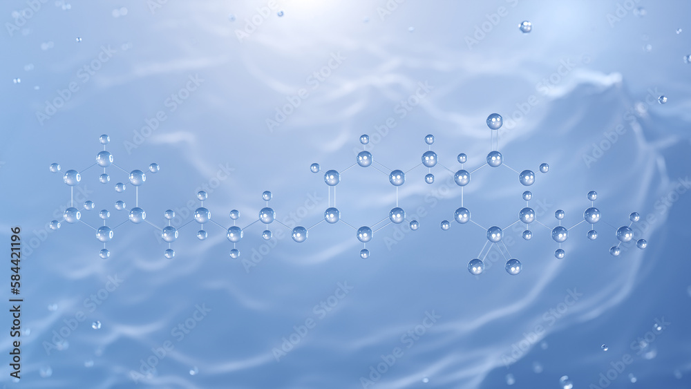 tirofiban, molecular structure, 3d model molecule, antithrombotic ...