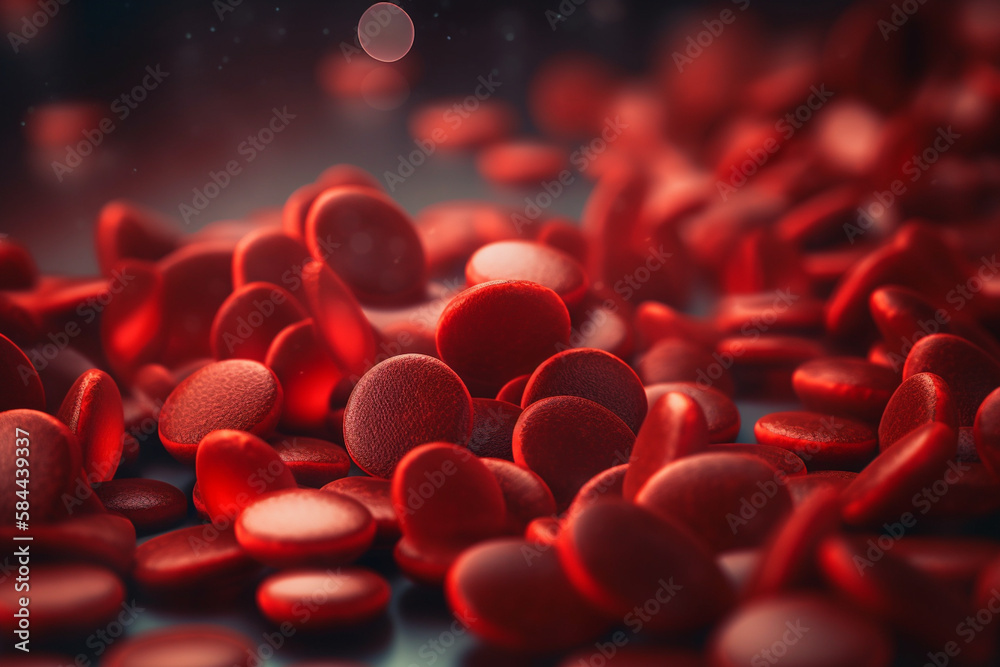 Red blood cells in anemia of chronic disease, erythrocytes, leukocytes ...