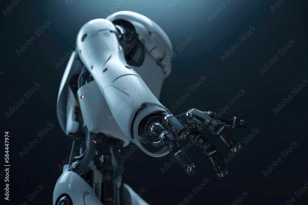 A person with a limb difference using an AI robotic arm to ist them in ...