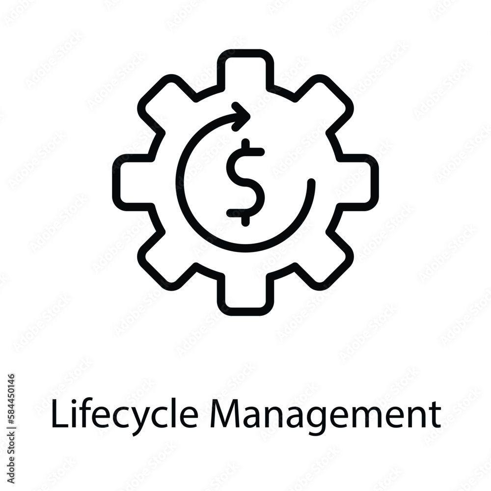 Lifecycle Management icon. Suitable for Web Page, Mobile App, UI, UX ...