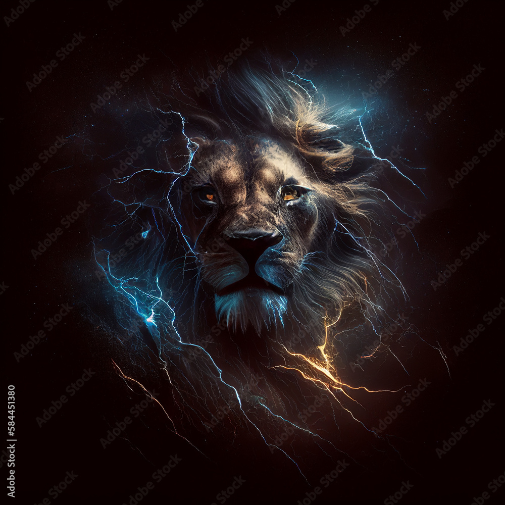 Cinematic portrait of the Galactic Lions - the galactic lions, in ...