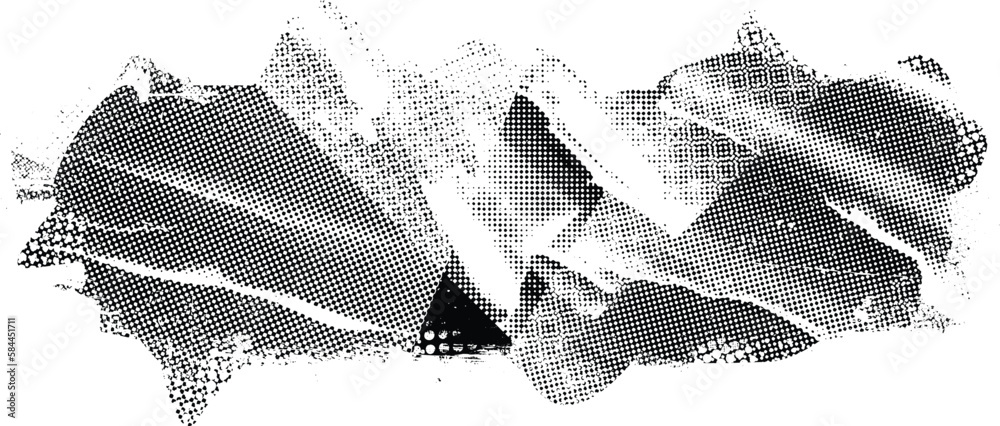 Glitch distorted grungy isolated banner . Design element for brochure ...