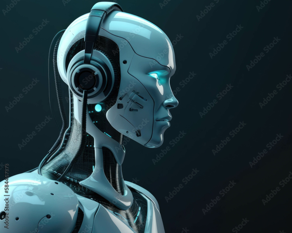 A 3D model of a customer service bot with inquiries and complaints ...