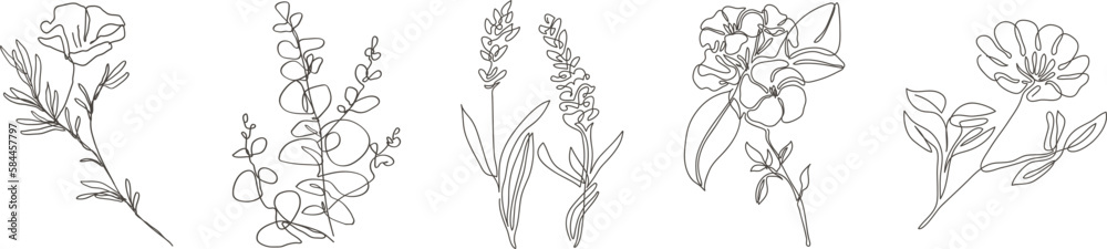 Minimal botanical graphic sketch drawing, trendy tiny tattoo design ...