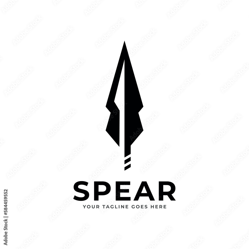 Spear logo vector design template Stock Vector | Adobe Stock