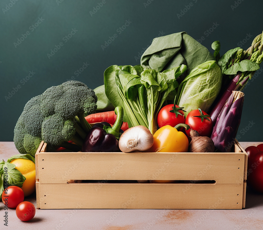 website hero image, fresh vegetables, landscape orientation, without ...