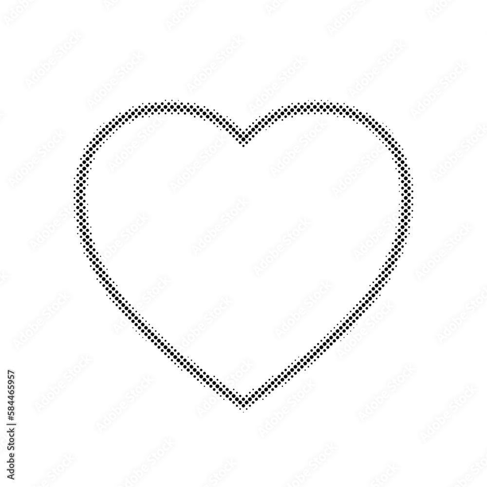 Heart shape. Black faded heart silhouette isolated on white background ...