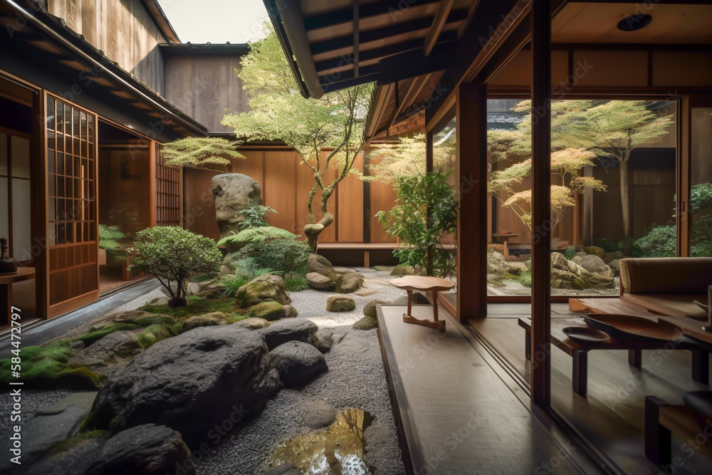 Traditional Japanese building architecture in historical Japanese old ...