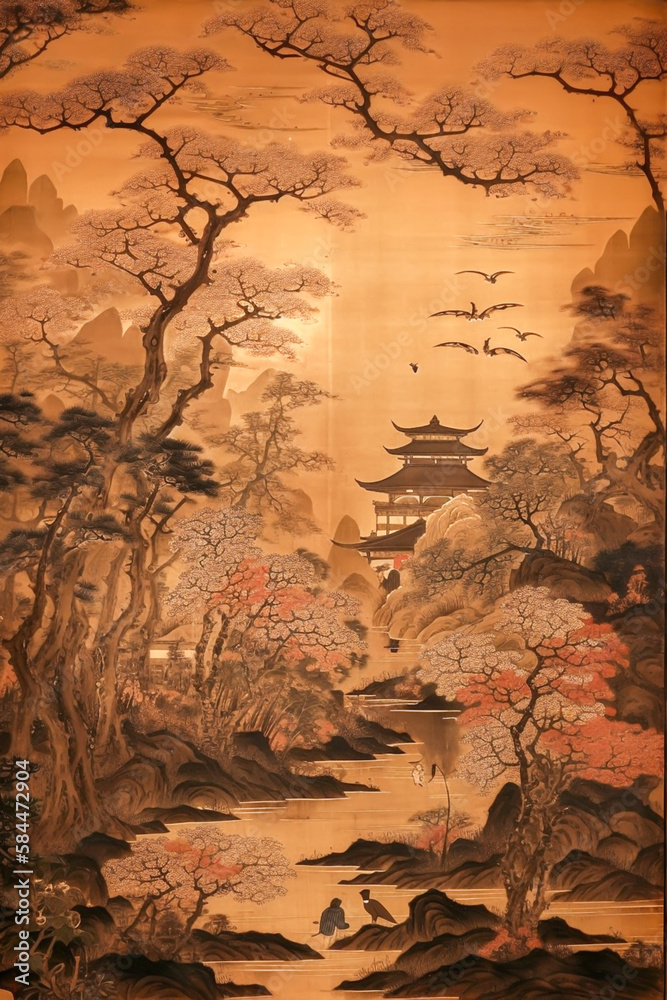 Japandi , japanese traditional art and culture, antique paints ...