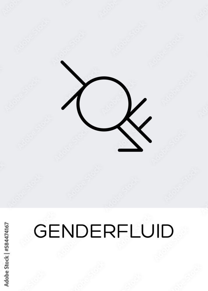 genderfluid gender orientation symbol sexual icon Stock Vector | Adobe ...