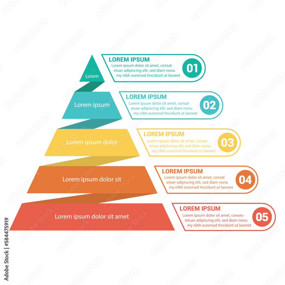 Pyramid Infographic, funnel pyramid business infographic with 4 charts ...