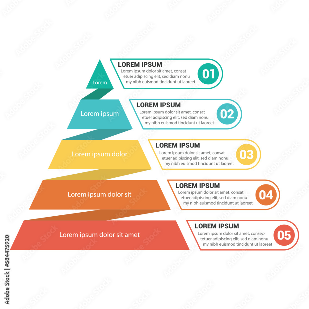Pyramid Infographic, funnel pyramid business infographic with 4 charts ...
