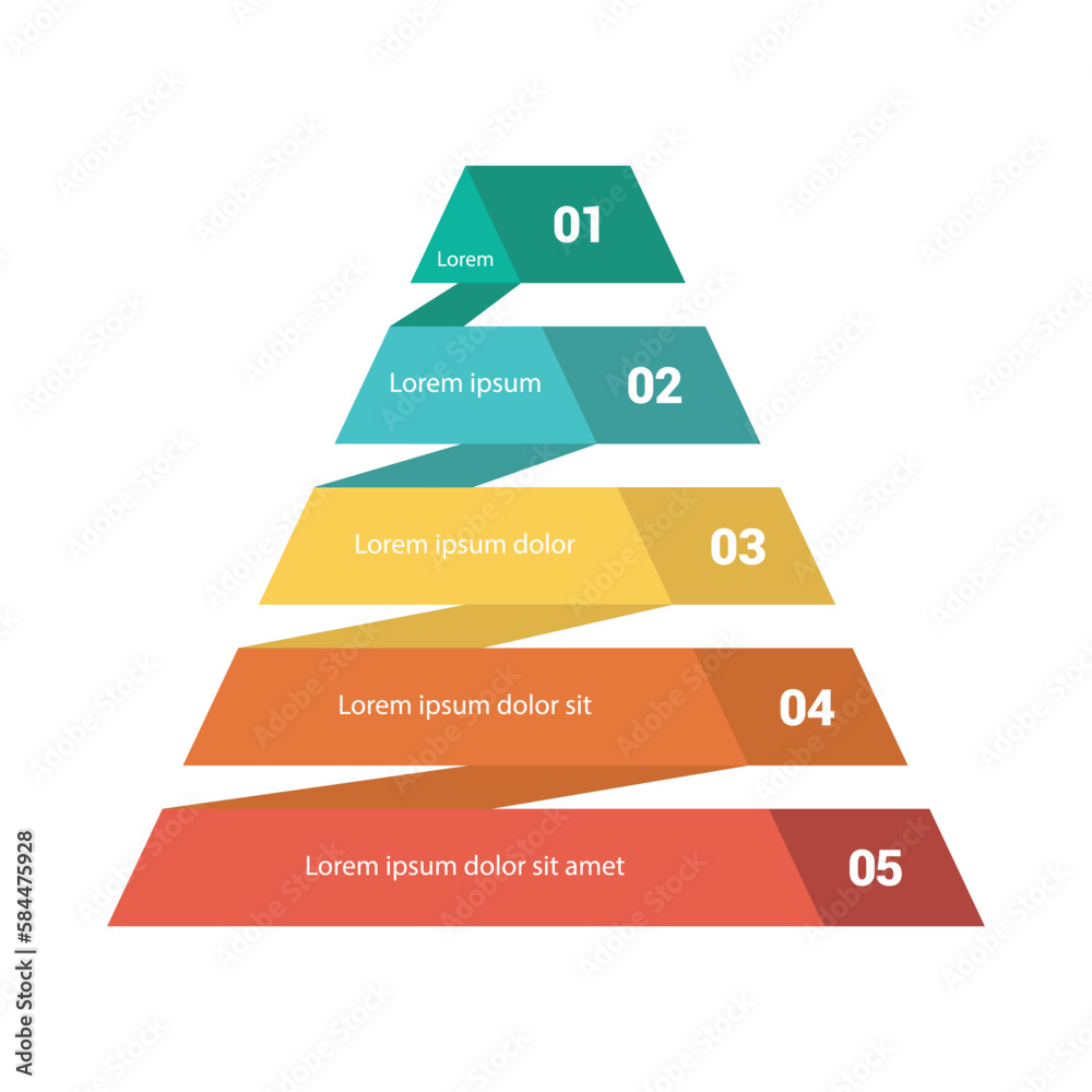 Pyramid Infographic, funnel pyramid business infographic with 4 charts ...