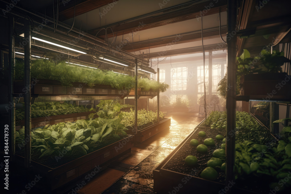 Revolutionizing Farming A Render Of Artificial Planting And