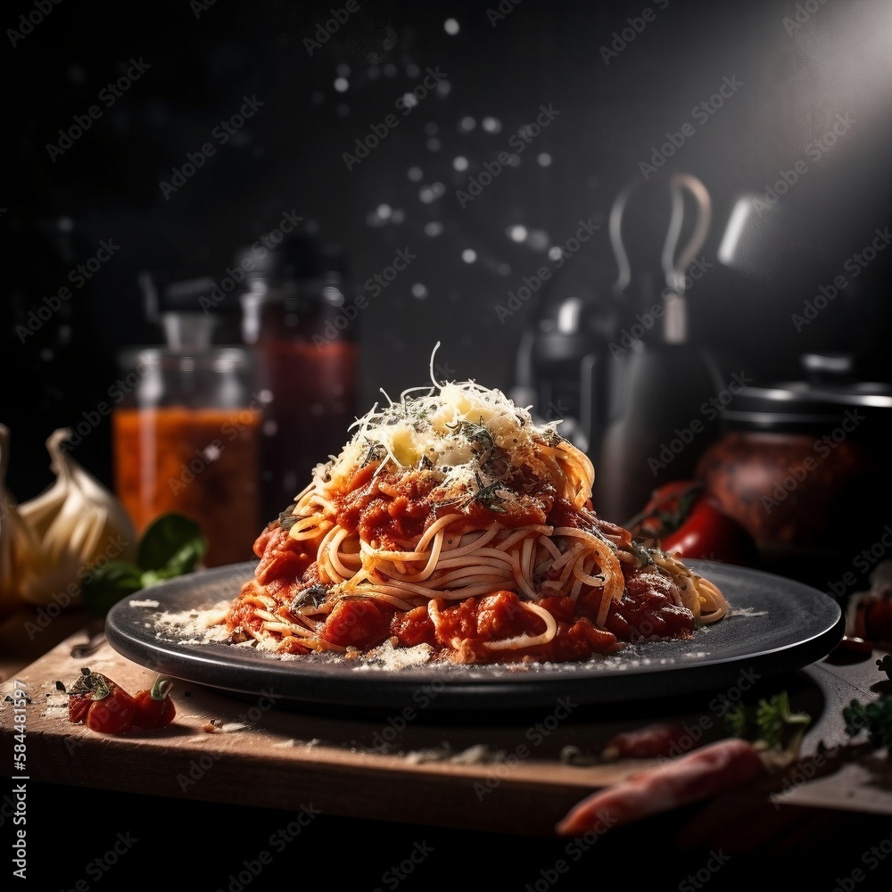 Spaghetti, Generative AI Stock Illustration | Adobe Stock