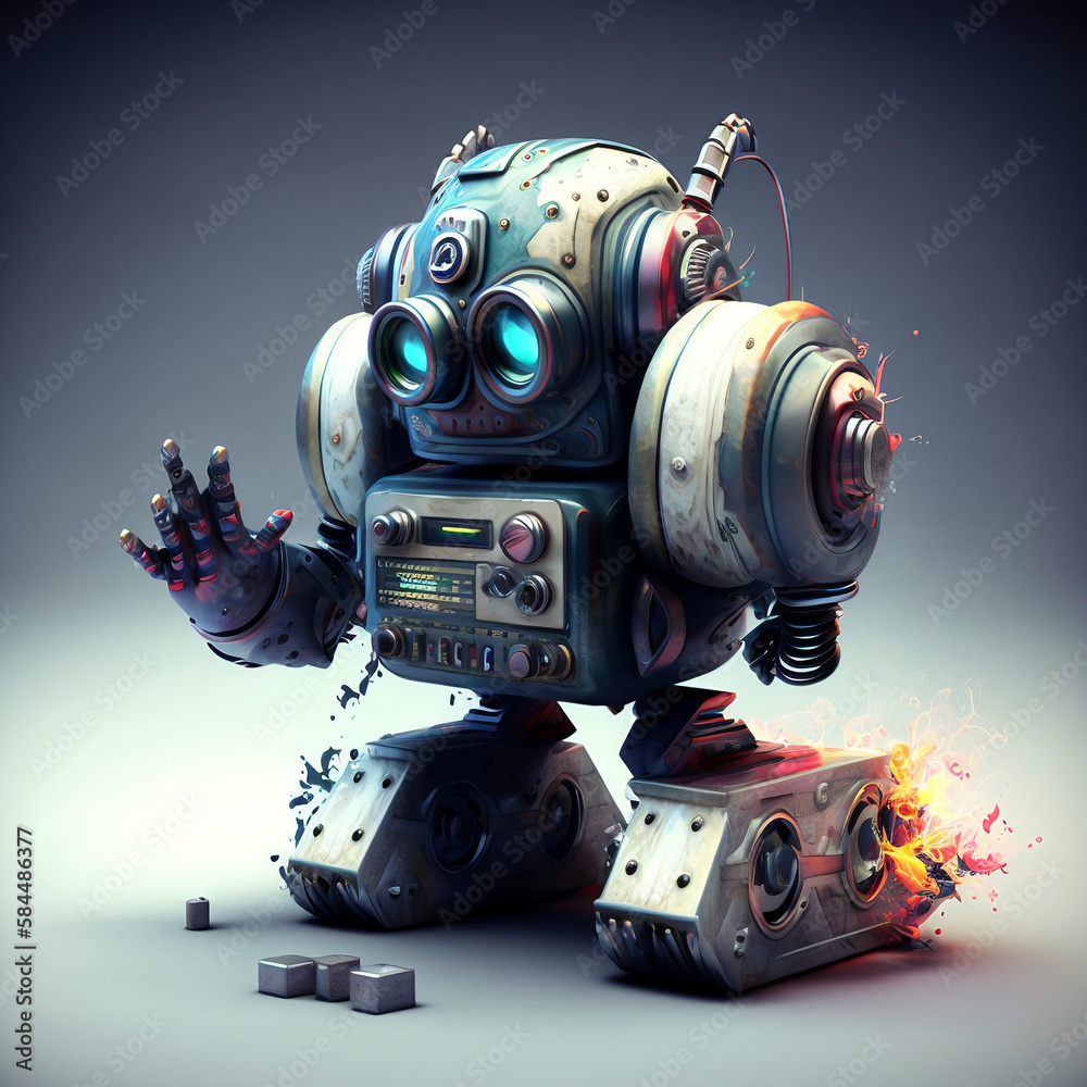 mini robot, 3D Art, Cyborg, High Quality (4K), Clean Art, Awesome ...