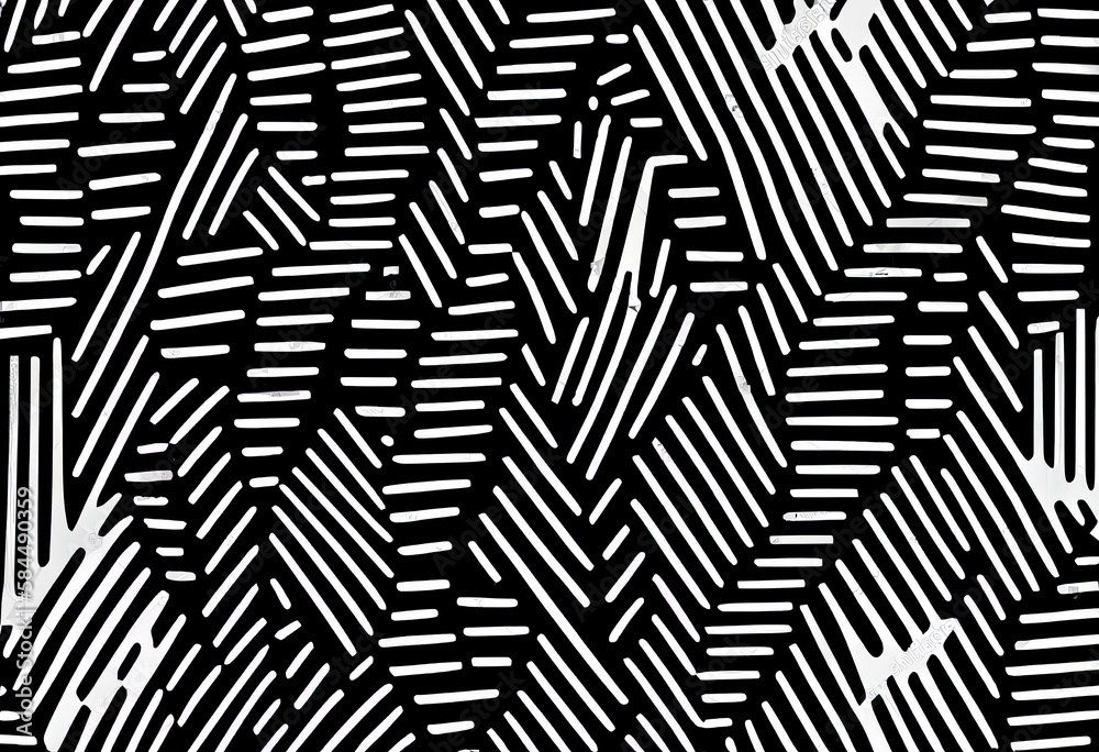 Black and white pattern background with hash marks. AI Generative Art ...