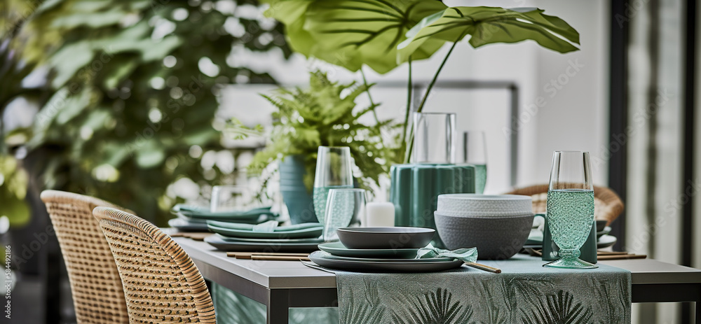 Indoor jungle design ideas, modern table setting, set up table for cozy ...