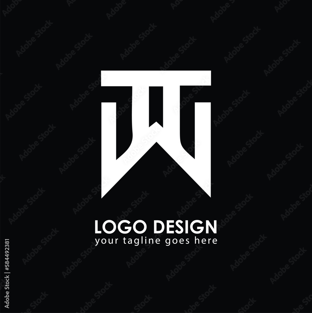 WT TW Logo Design, Creative Minimal Letter TW WT Monogram Stock Vector | Adobe Stock