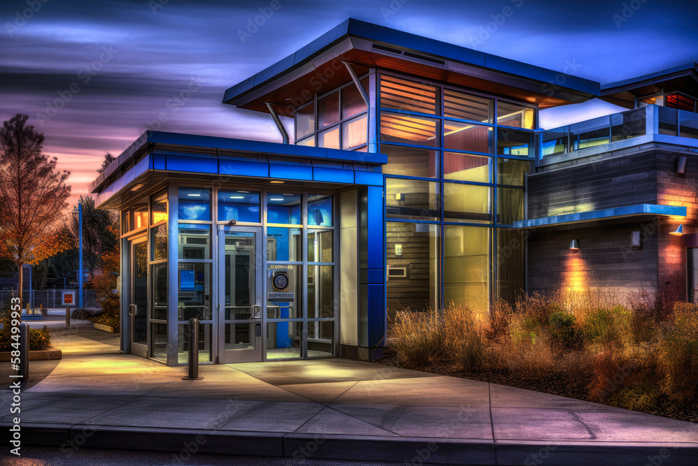 Modern police department building exterior architecture design ...