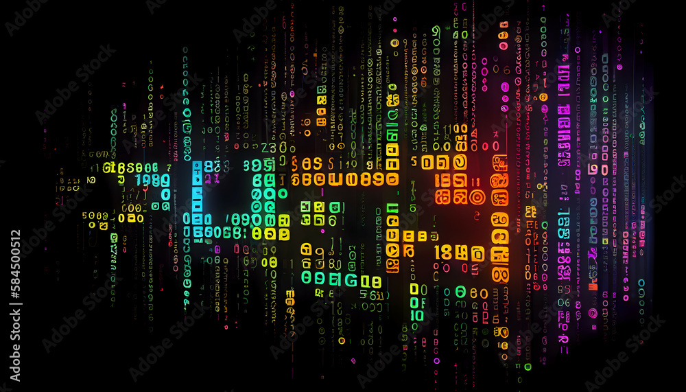 Ilustracja Stock: Vibrant RGB Neon Matrix Code Wallpaper - Futuristic ... Ilustracja Stock: Vibrant RGB Neon Matrix Code Wallpaper - Futuristic ...