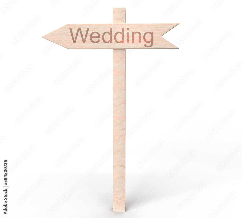 sign wooden direction arrow wedding font text romantic ceremony vintage ...