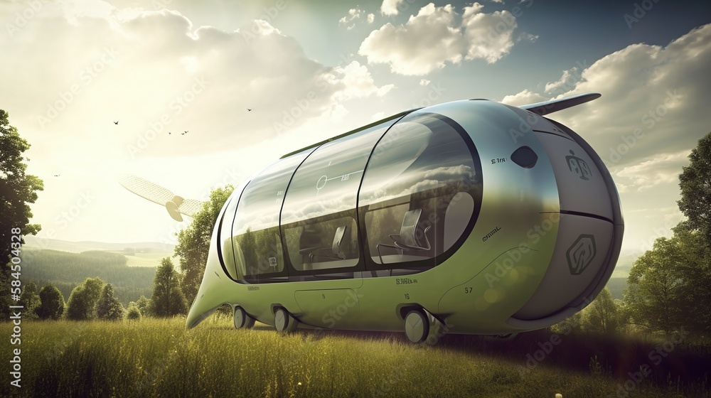 Clean and Green Transportation of the Future - AI Generated ...