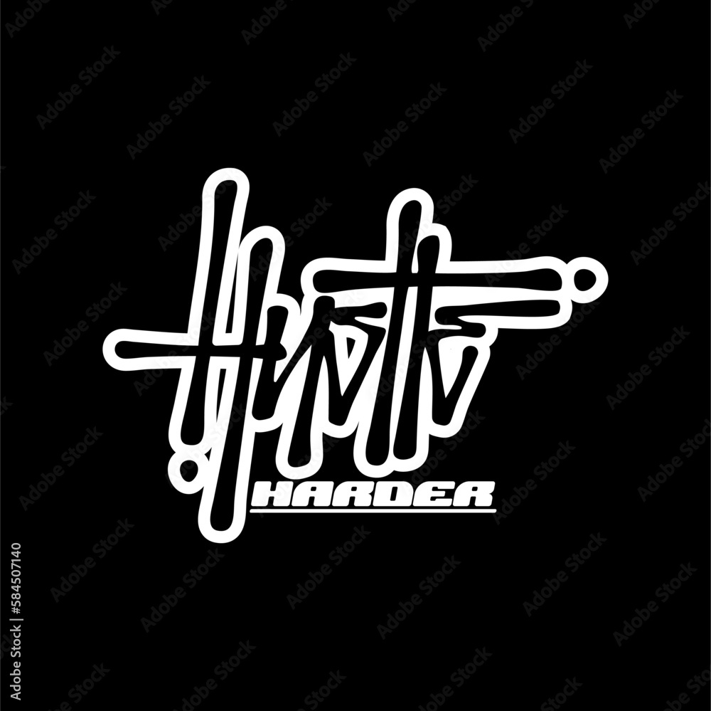 HUSTLE Text for print and tshirt design quote typography template ...