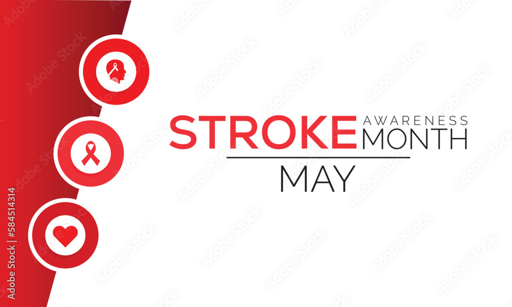 National Stroke awareness month is observed each year during May.Vector ...