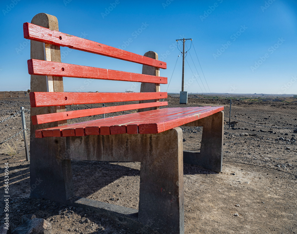 The Big Bench art installation located at the Line of Lode, Broken Hill ...