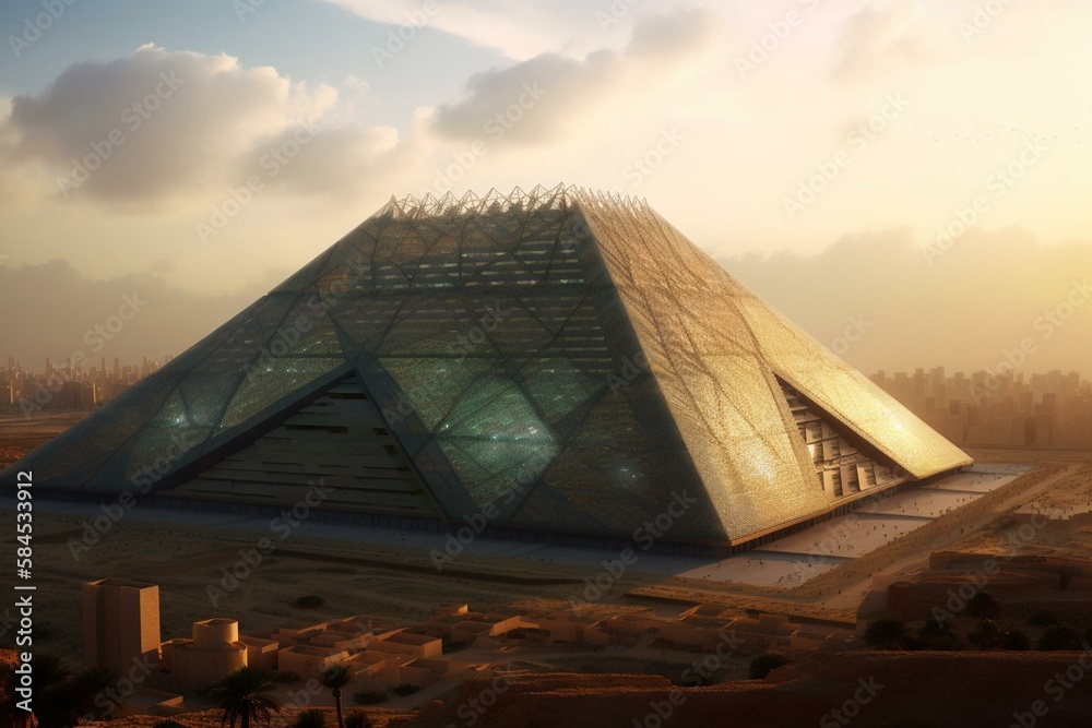 A futuristic stadium was built in the heart of Saudi Arabia, with the ...