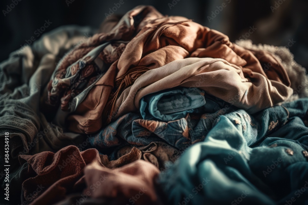 Used clothes in dump, Fast fashion, Sustainability, pile of used ...