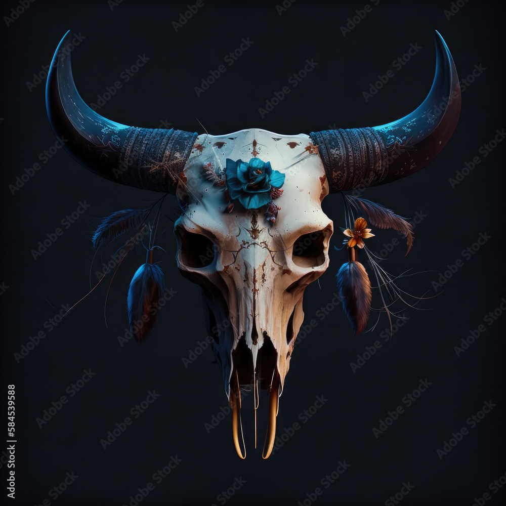 Cow Skull The Mystic Symbolism of the Cow Skull AI-Generated ...