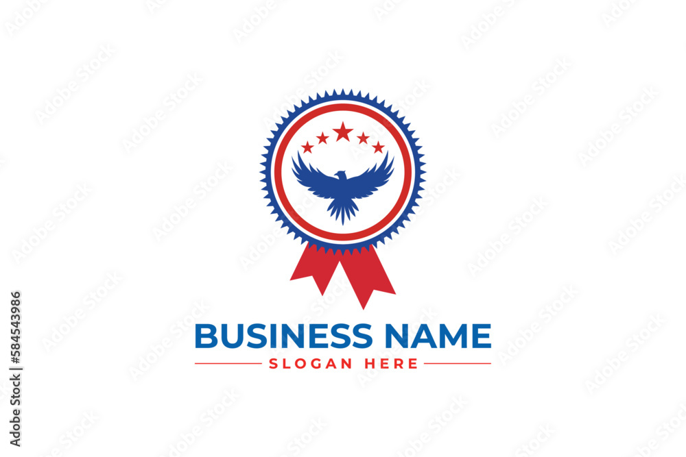 Political campaign logo design with circle and eagle wing Stock Vector ...
