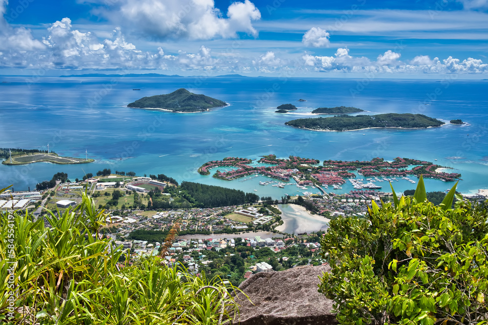 sea, panorama landscape, marine park, eden island, wilderness, blue sky ...