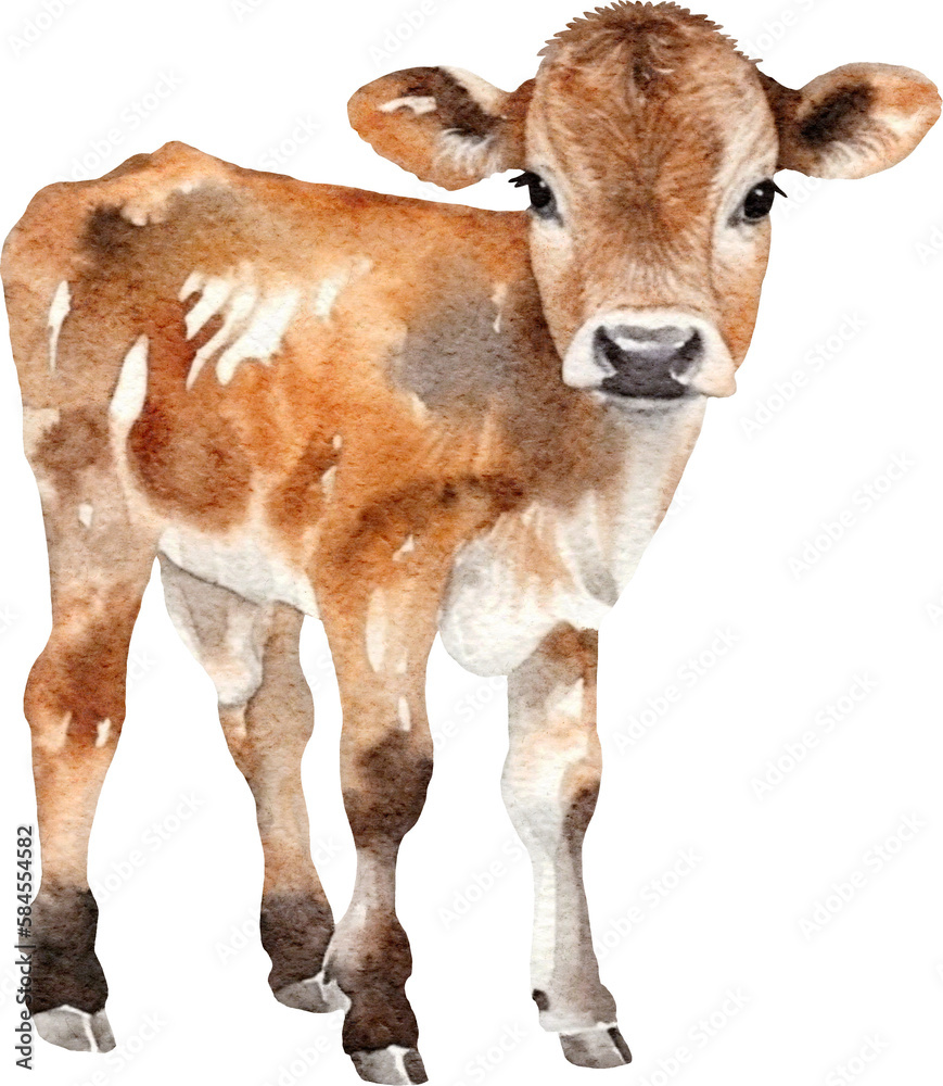 Calf Illustration Created With Generative Ai Technology Stock