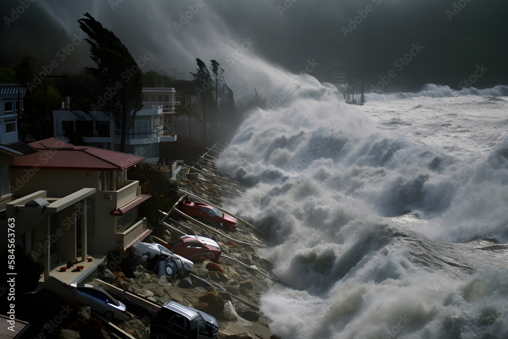 The Relentless Wrath of the Sea: Tsunami Devastation, Flooded Homes and ...