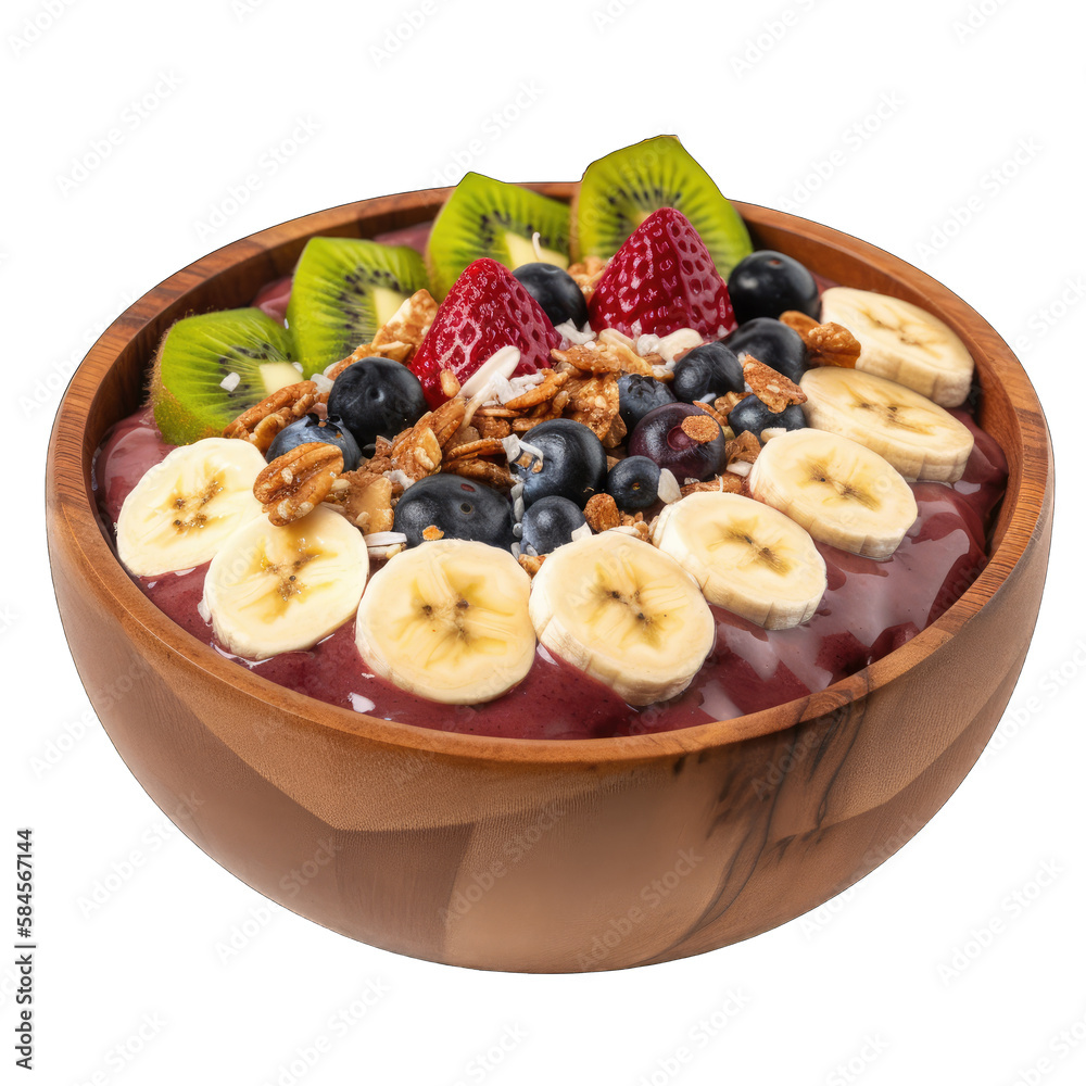 acai bowl, açaí, transparent background png Stock Illustration | Adobe ...