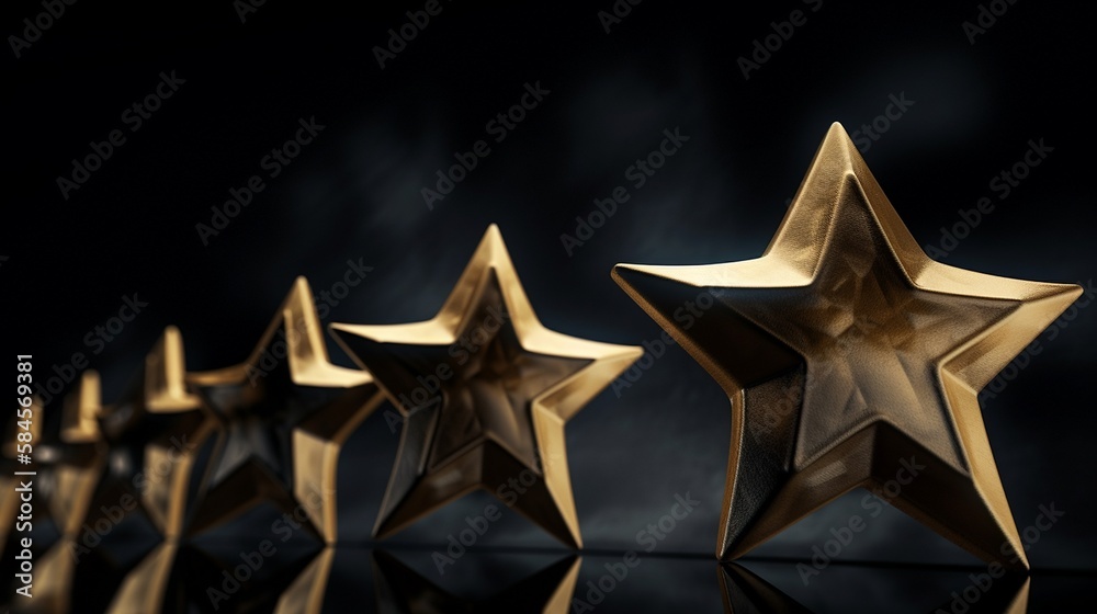 5 Sterne Bewertung als Auszeichnung für besondere Leistung, ai ...